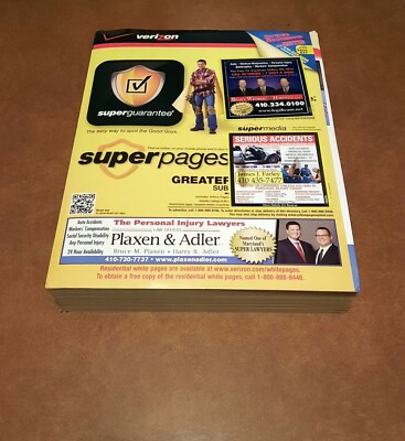 2012-2013 Verizon Greater Baltimore, MD Phone Book, Area Codes 410/443 ...