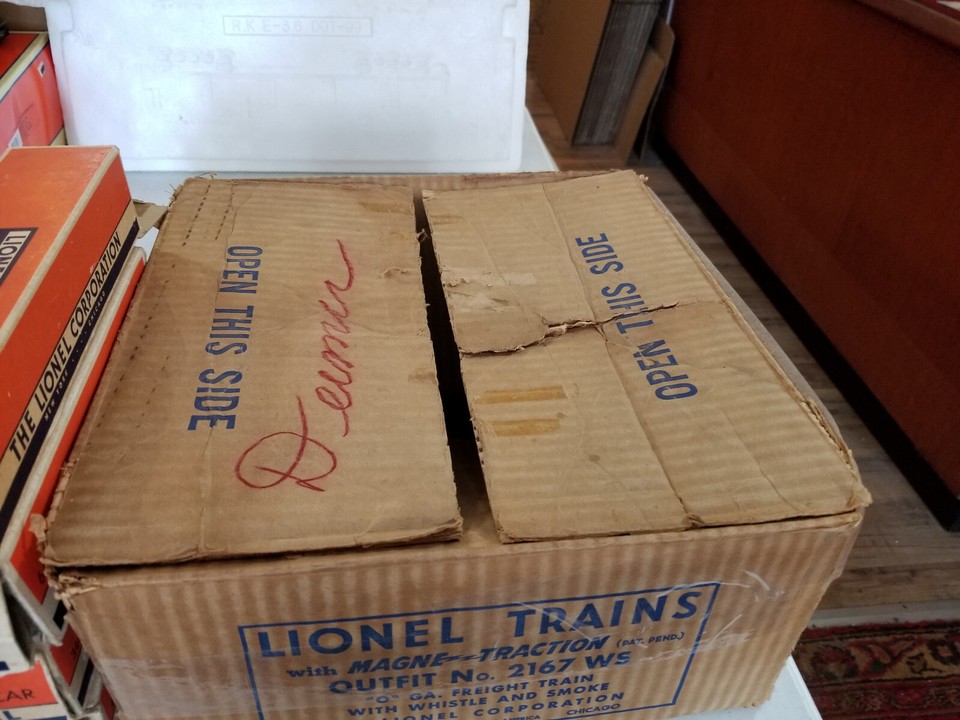 LIONEL POST WAR SET #2167WS #3464,6462,6465 & 6457 PLUS SET BX NO ...