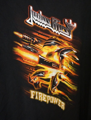 Judas Priest Firepower Tour 2018 T Shirt Mens XXL Black Rock Metal Band ...