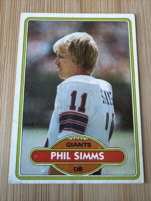 1980 Topps - #225 Phil Simms (RC) Rookie Card New York Giants Football ...