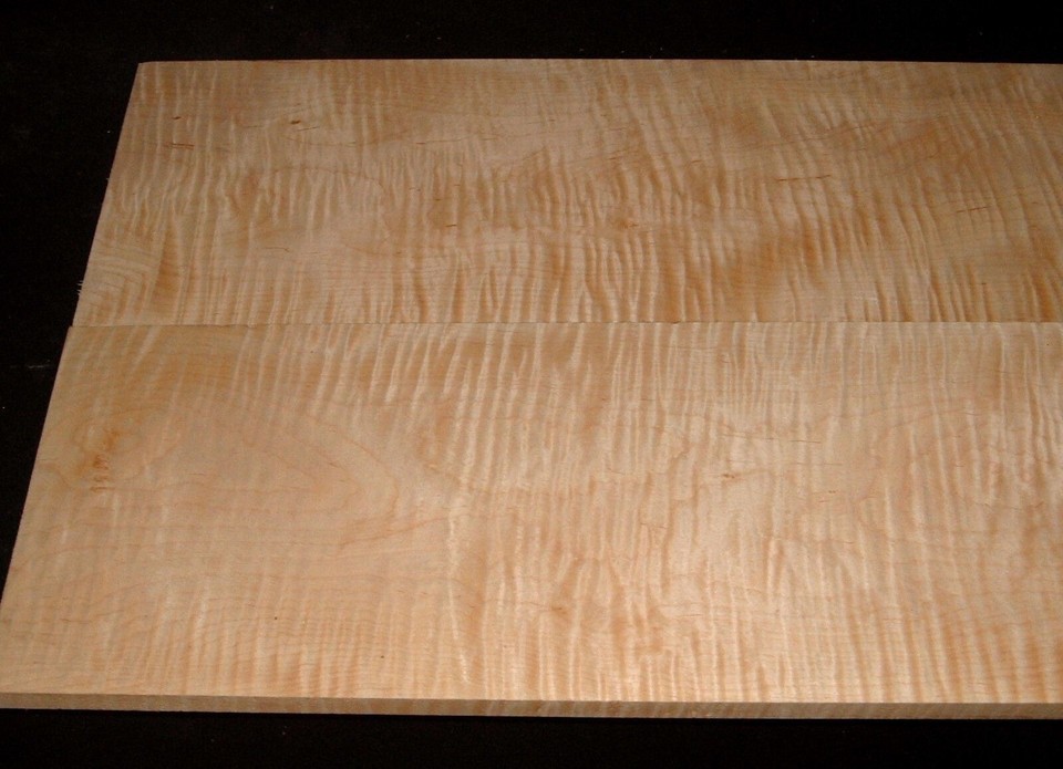 2 BDS 3/4"x9-3/4"x41" M2503-243 Curly Tiger Maple Lumber Wood LUTHIER ...