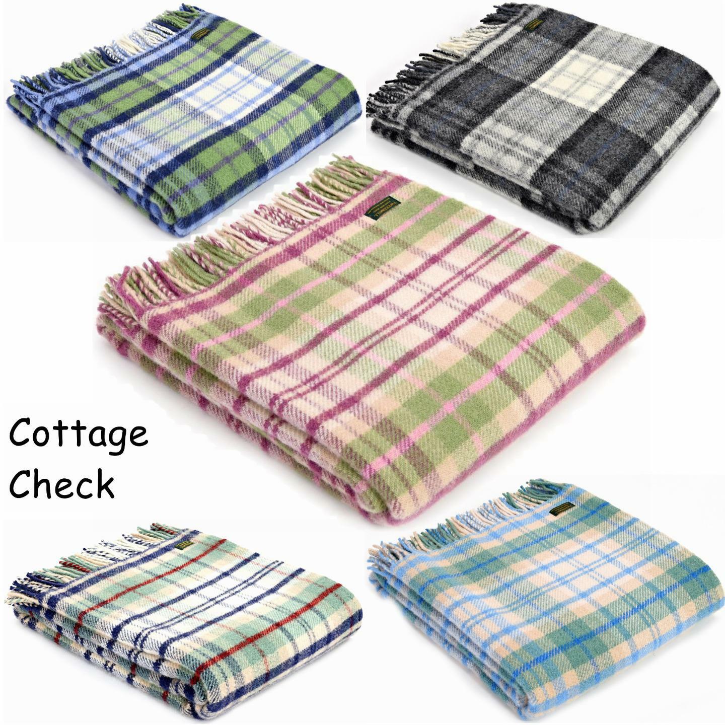 TWEEDMILL TEXTILES 100% Pure Wool Sofa Throw Blanket LIME GREEN ...