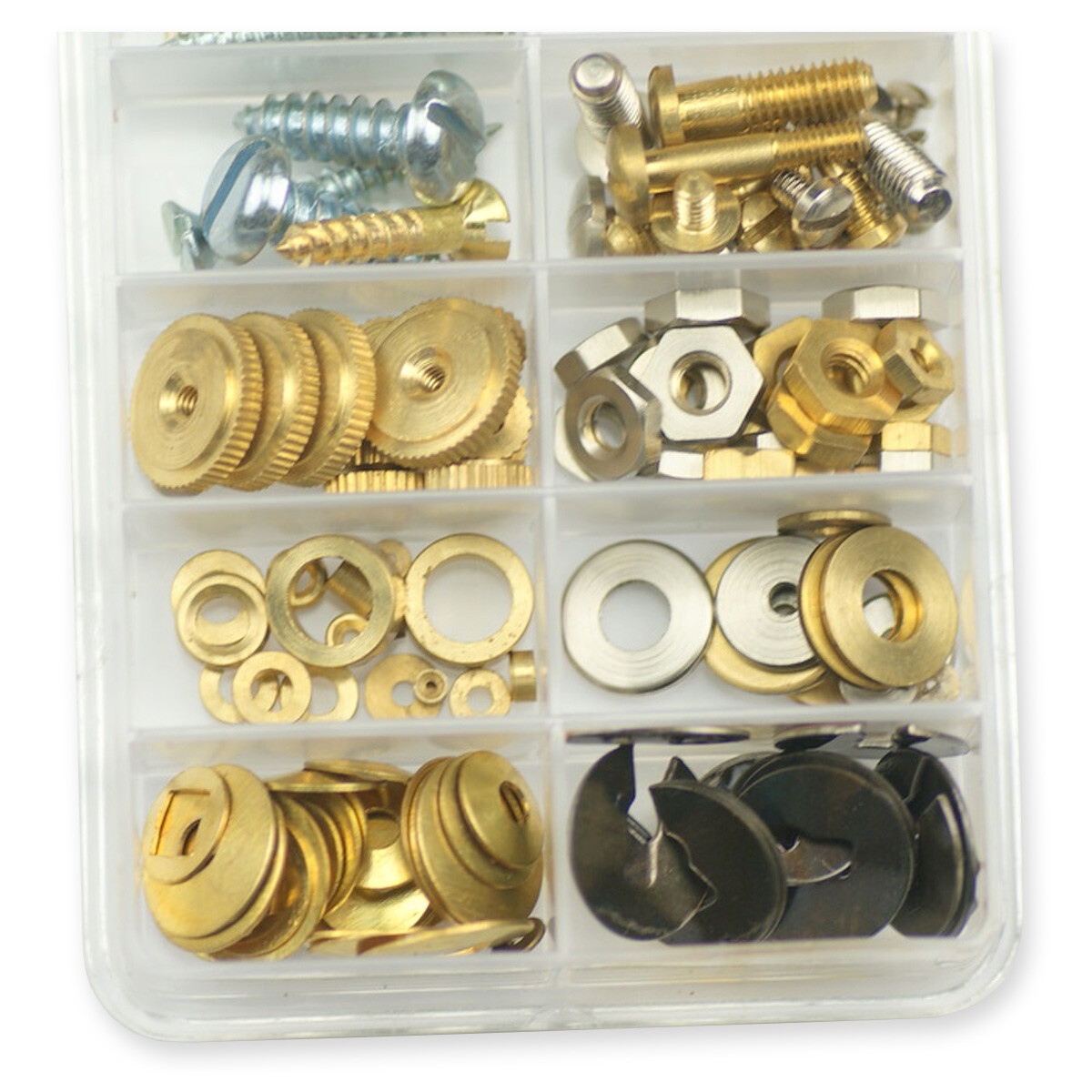 Clock repair kit parts, grommets screws fixing nuts washers hinges ...