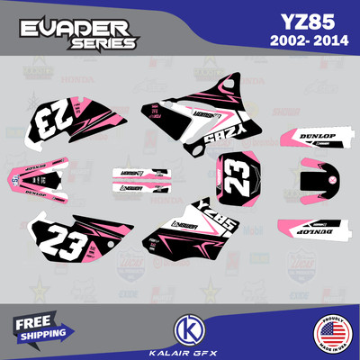 Graphics Kit for Yamaha YZ85 (2002-2014) YZ 85 Evader Series - Pink | eBay