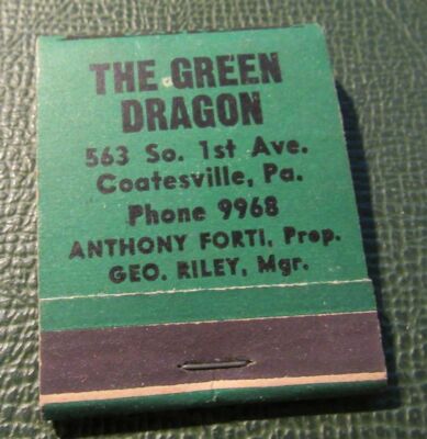 Matchbook - The Green Dragon Coatesville PA FULL Anthony Forti devil | eBay