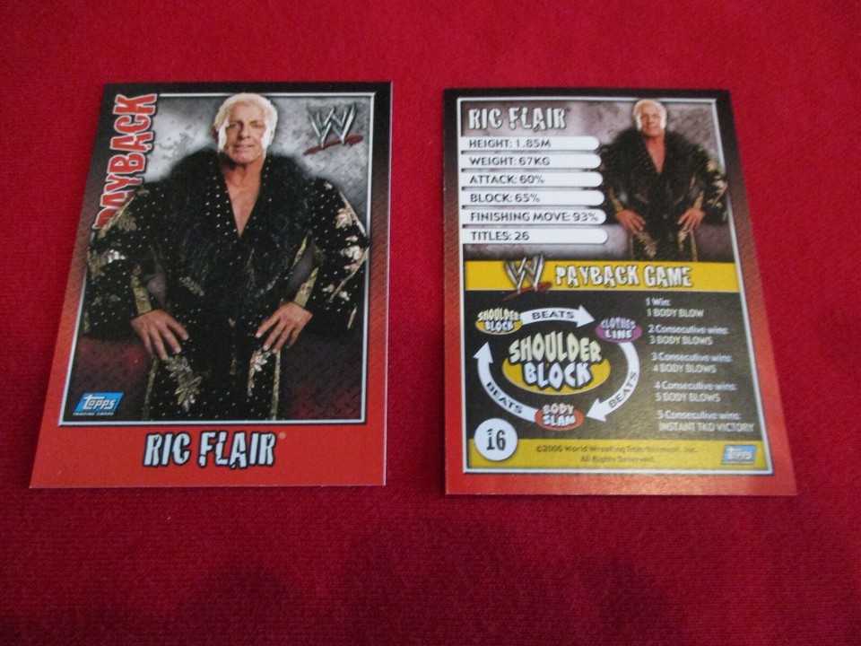 Ric Flair (16) Wrestling PAYBACK Trading Card 2006 Tv WWE Sport ...