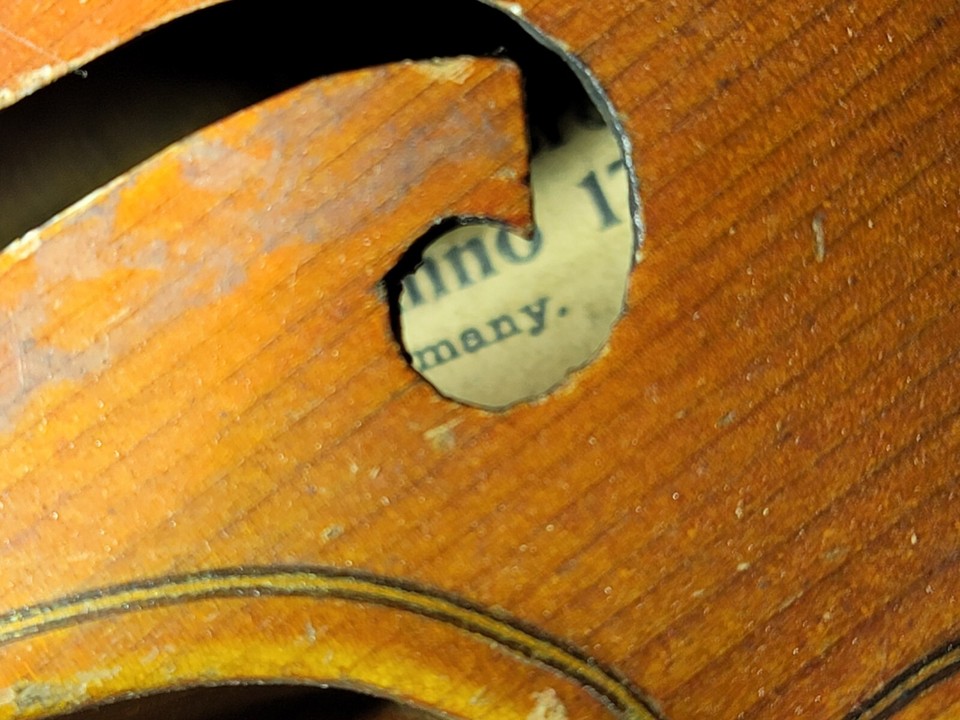 Antique German Stradivarius Labeled Violin in Case w/Bow "CONSERVATORY ...