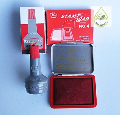 Stamp Pad RED Color Permanent Water Proof Best Quality Refill Ink 28 ml ...