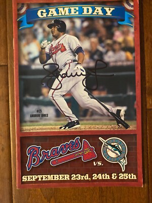 Atlanta Braves GAME DAY GUIDE Booklet Autographed | eBay