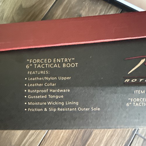 Rothco Black Forced Entry Boots Leather Tactical Public Safety Low Work ...