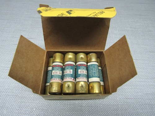 Reliance KON 20 One Time Fuse 250V Lot of 9 | eBay
