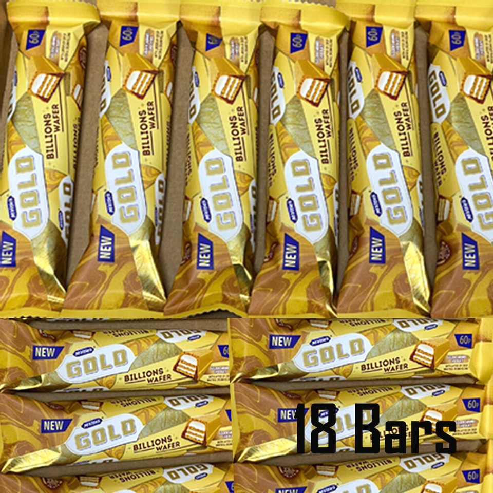 McVitie's Gold Billions Wafer Golden Caramel Chocolate Bar 39g Kids ...