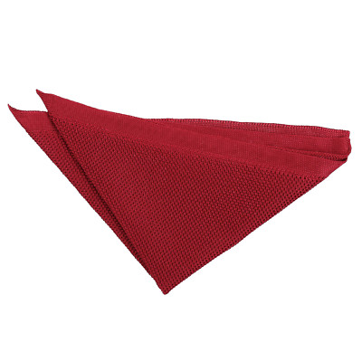 Burgundy Mens Knit Knitted Plain Pocket Square Handkerchief Hanky by ...