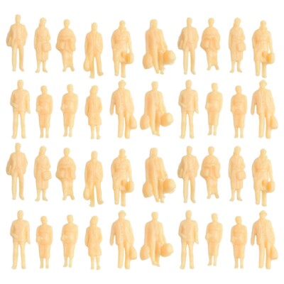 60x Model Figures 1:87 Unpainted H0 Figures Standing People HO ...
