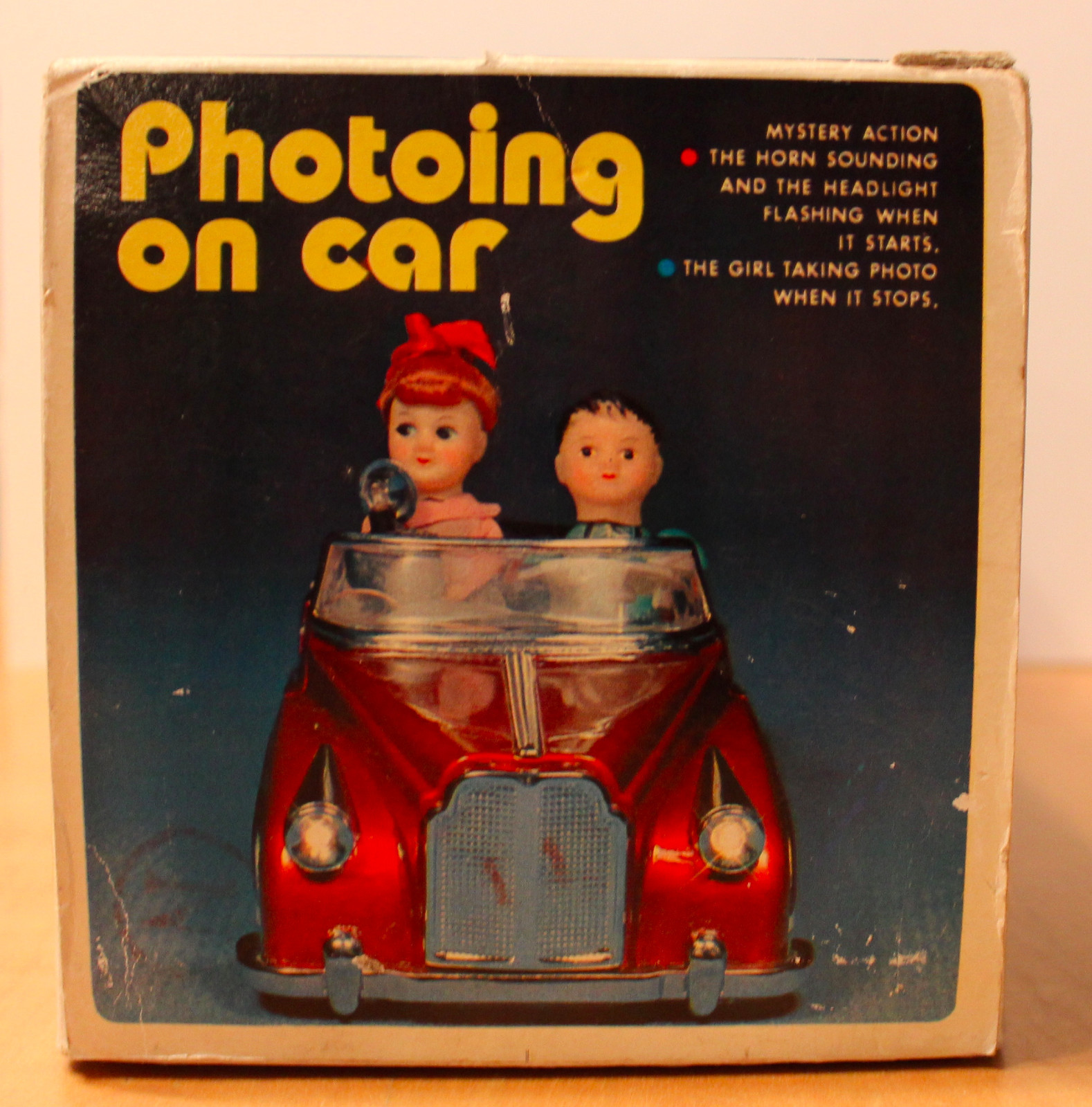 Original Photoing On Car with Box China Tin Battery Operated Toy | eBay