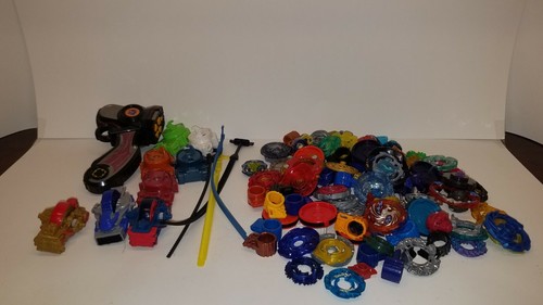 Beyblade Beywheelz LOT Wheelz Metal Plastic 120 Pieces HUGE LOT ** READ ...