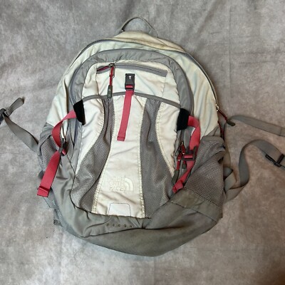 The North Face Recon Vented Backpack Hiking Trail Gray White Pink | eBay