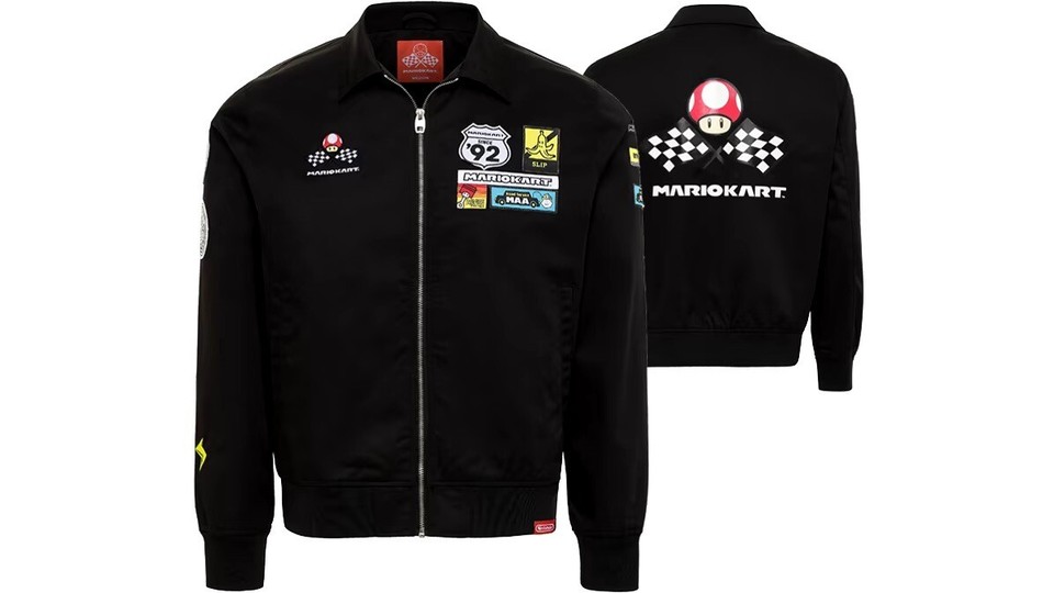 Nintendo NY Mario Toad Mario Kart 92 Flight Bomber Jacket Exclusive ...