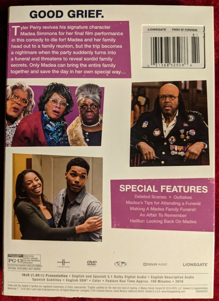 A Madea Family Funeral (DVD, 2019) Tyler Perry - New Sealed with ...