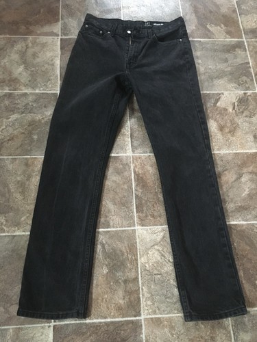 George Men's Jeans Straight Leg Black Denim Cotton 30x32 Regular | eBay