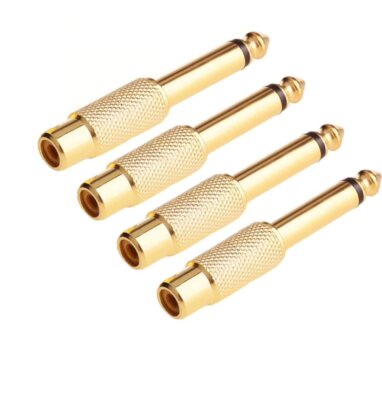 Redytou Rca To 1/4" Audio Adapter Rca Female To 6.35mm Mono Plug Male ...