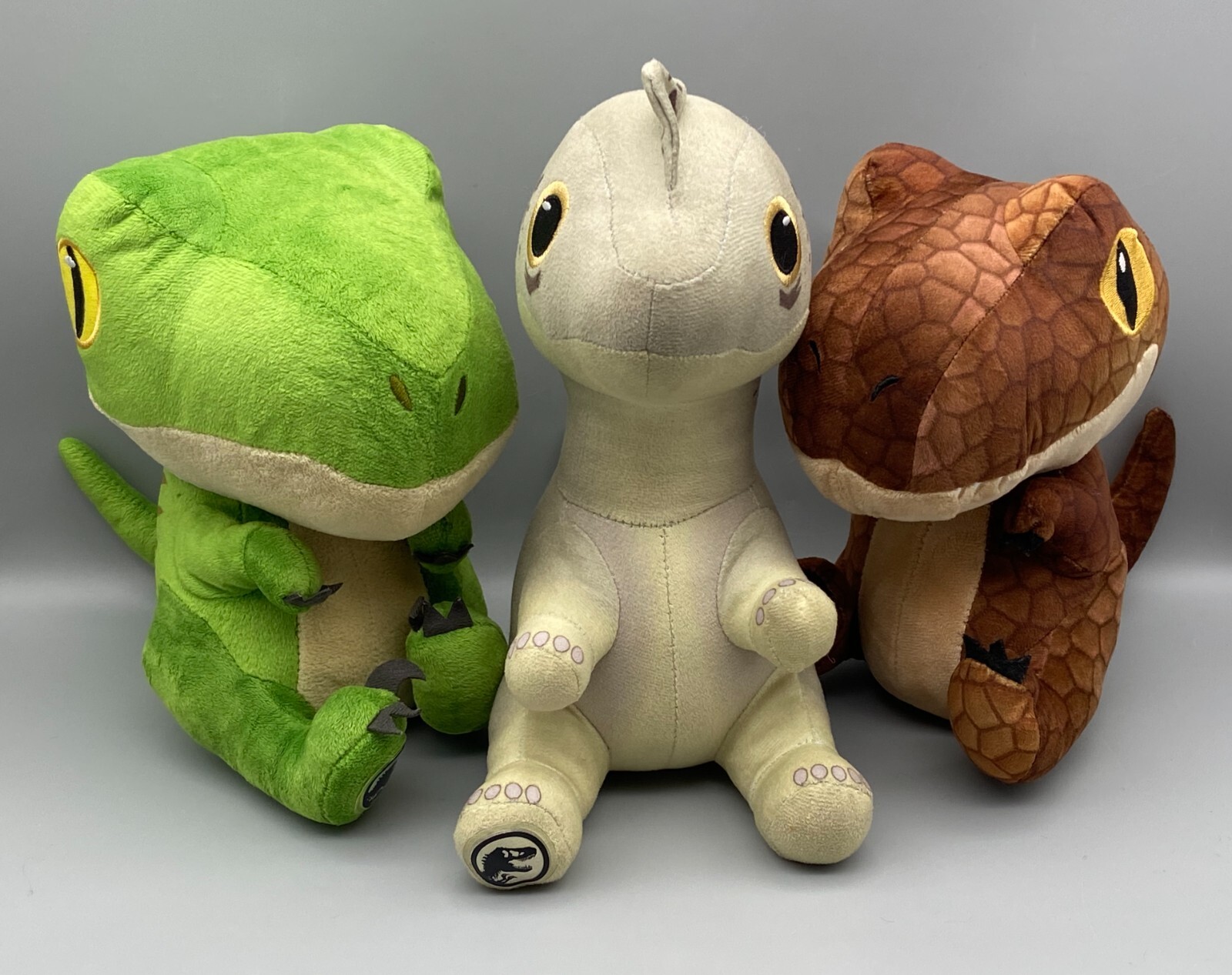Jurassic Park Baby Dinosaur Plush set of 3 Velociraptor T Rex ...