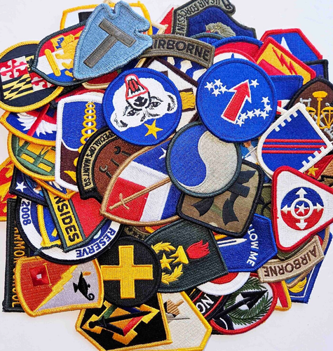 10 Assorted U.S Military Army & Air Force Multicolor Unit Insignia ...