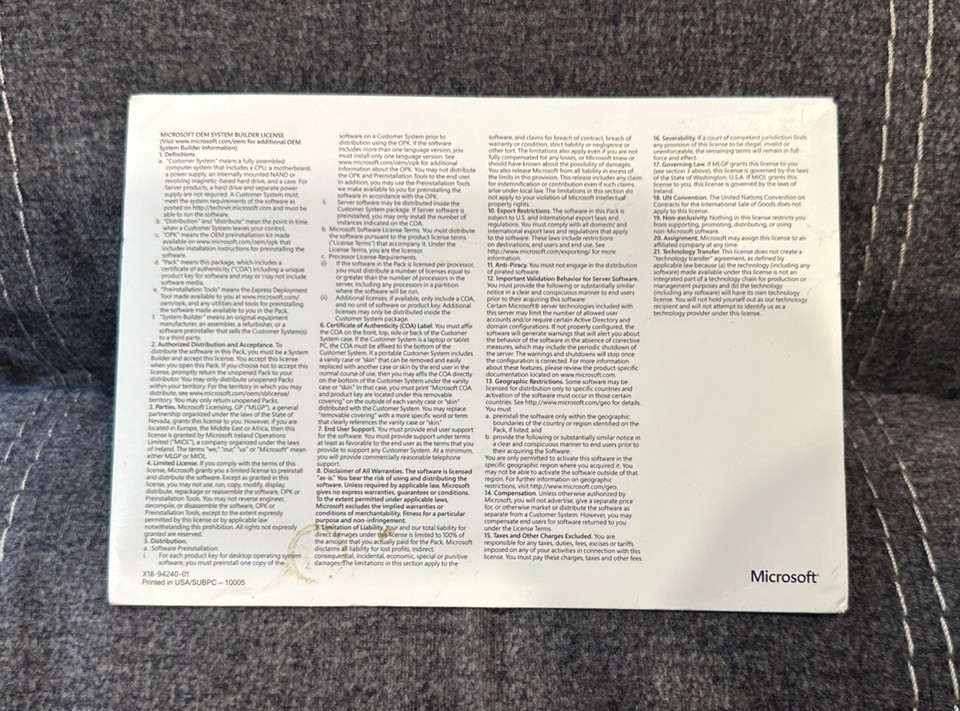 New Microsoft Windows 7 Home Premium 64-Bit Install Disc w Serial Key ...