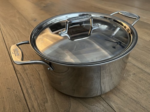 All-Clad D5 Polished Stainless Steel Non Stick 8-Qt Stock Pot, with Lid ...