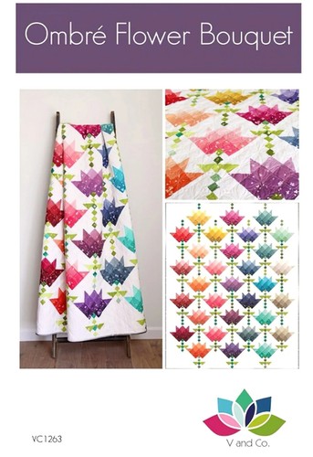 Ombre Flower Bouquet Quilt Pattern by V and Co | eBay