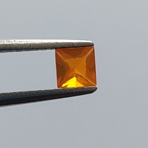 Loose Fire Opal gemstone, Square shape, 4x4mm, Princess cut, 0.19carat ...