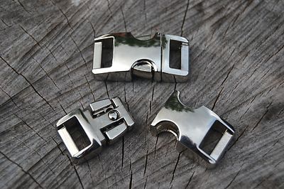 Lot of 3/8" Metal Paracord Buckles for Paracord Bracelets Side Release ...