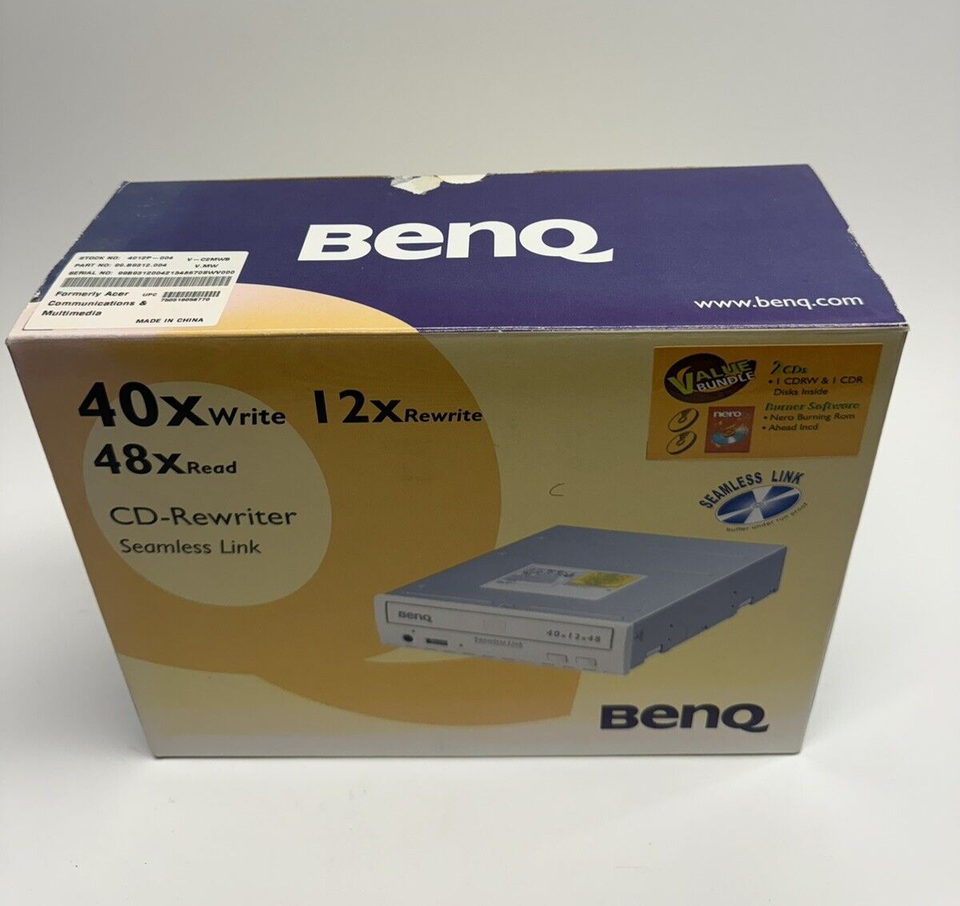 SEALED NEW BenQ CD Burner 42X CD-R 12X CD-RW 48X CD-ROM CRW-4012P | eBay