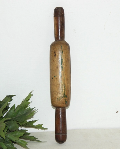 Antique Wooden Chapati Bread Rolling Pins Belans Original Old Lacquer ...