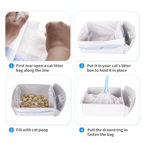 120 Count Extra Large Cat Litter Box Liners, Cat Litter Waste ...