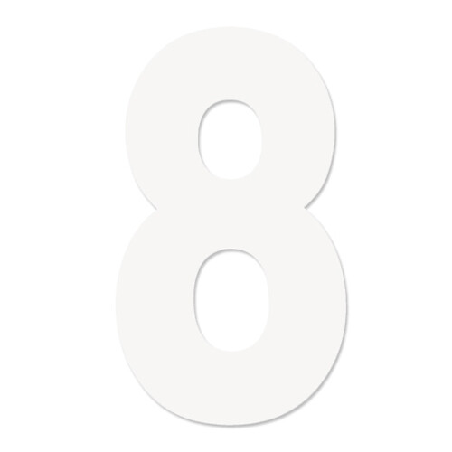 FACTORY EFFEX 03-0208 FX 2015 NUMBERS PRO 5" WHITE 8 | eBay