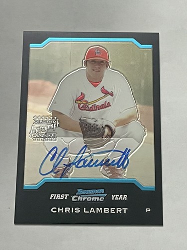 Chris Lambert AUTOGRAPH RC NM/OB CENTERED SHARP 2004 Bowman Chrome # ...