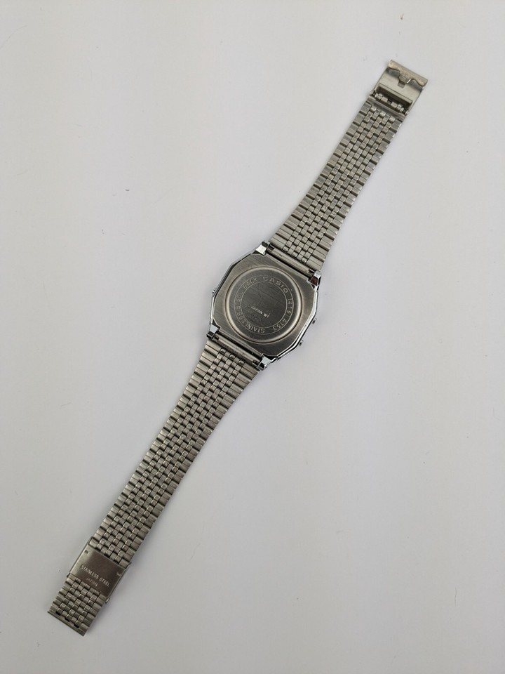 Vtg Early 80s CASIO A153 (415) Men’s 34mm Digital Watch Black Face ...