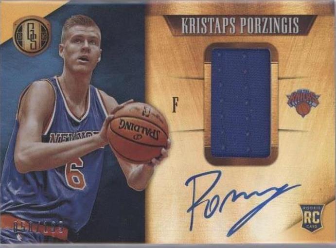 2015-16 Panini Gold Standard - Rookie Jersey Autographs Kristaps ...