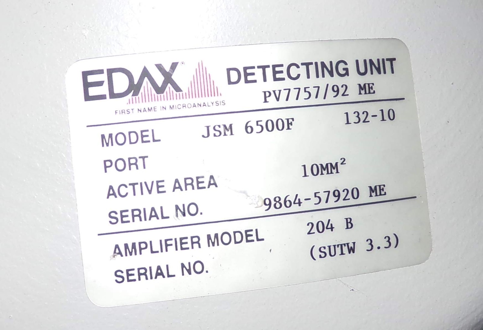 EDAX GAMMA DETECTOR DETECTING DETECTION UNIT OXFORD KEVEX | eBay