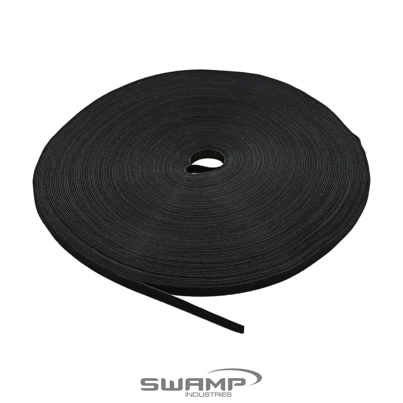 SWAMP Hook and Loop Cable Tie Roll 50m Black Reusable Double Sided | eBay