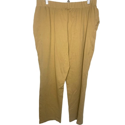Lands' End Sport Yoga Knit Pants Large Womens Tan Jogger Pull On ...