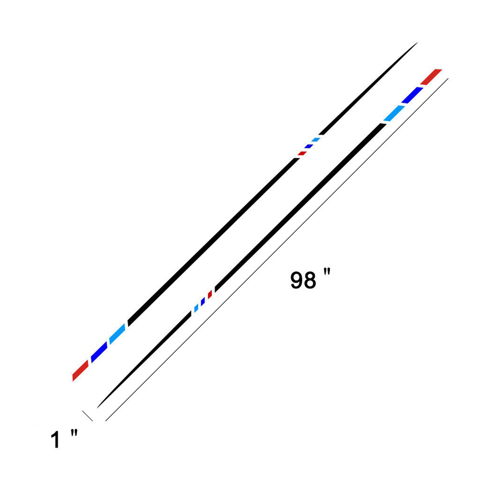 M Power Tri Color Sticker Side Skirt Decal for BMW 1 3 4 5 6 7 M3 M5 M6 ...