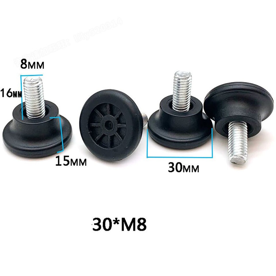 Black M8 M10 Height Adjustable Furniture Foot Plastic Adjustable Table ...