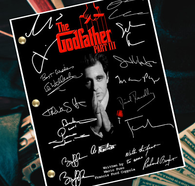 The Godfather Part III Script Signed, Autograph Reprints, 127 Pages, Al ...