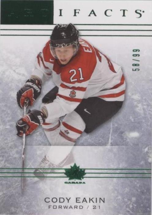 2014-15 Upper Deck Artifacts - Cody Eakin #8 Emerald /99 for sale ...