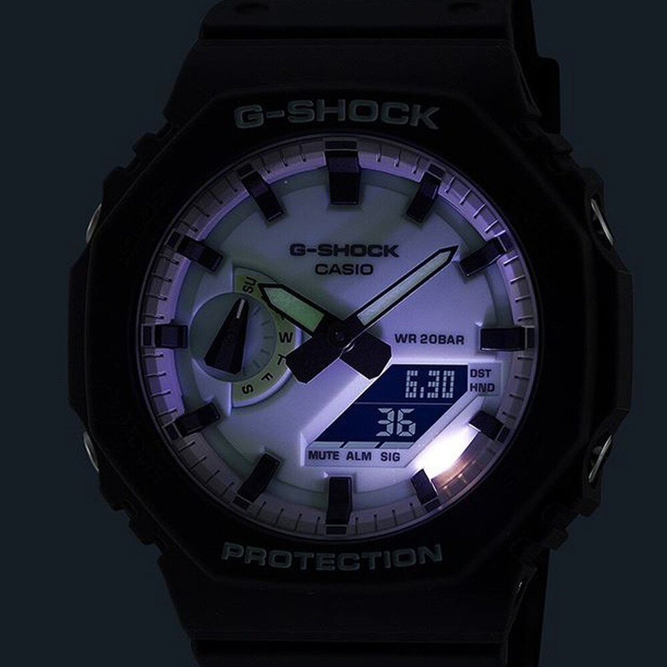 Casio G-SHOCK | GA-2100HD-8A | Hidden Glow Matte | Analog Digital Watch ...