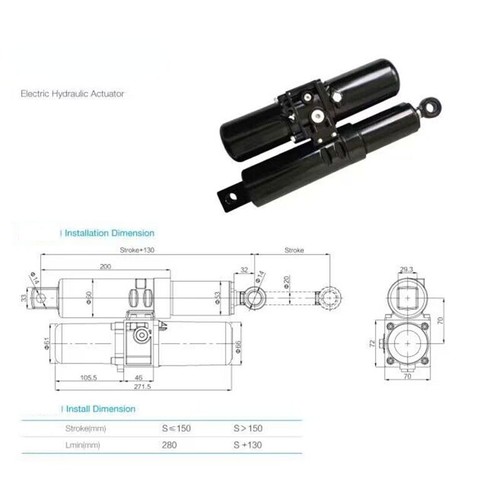 Hydraulic Electric Push Rod Linear Motion Actuator Electric Elevator ...