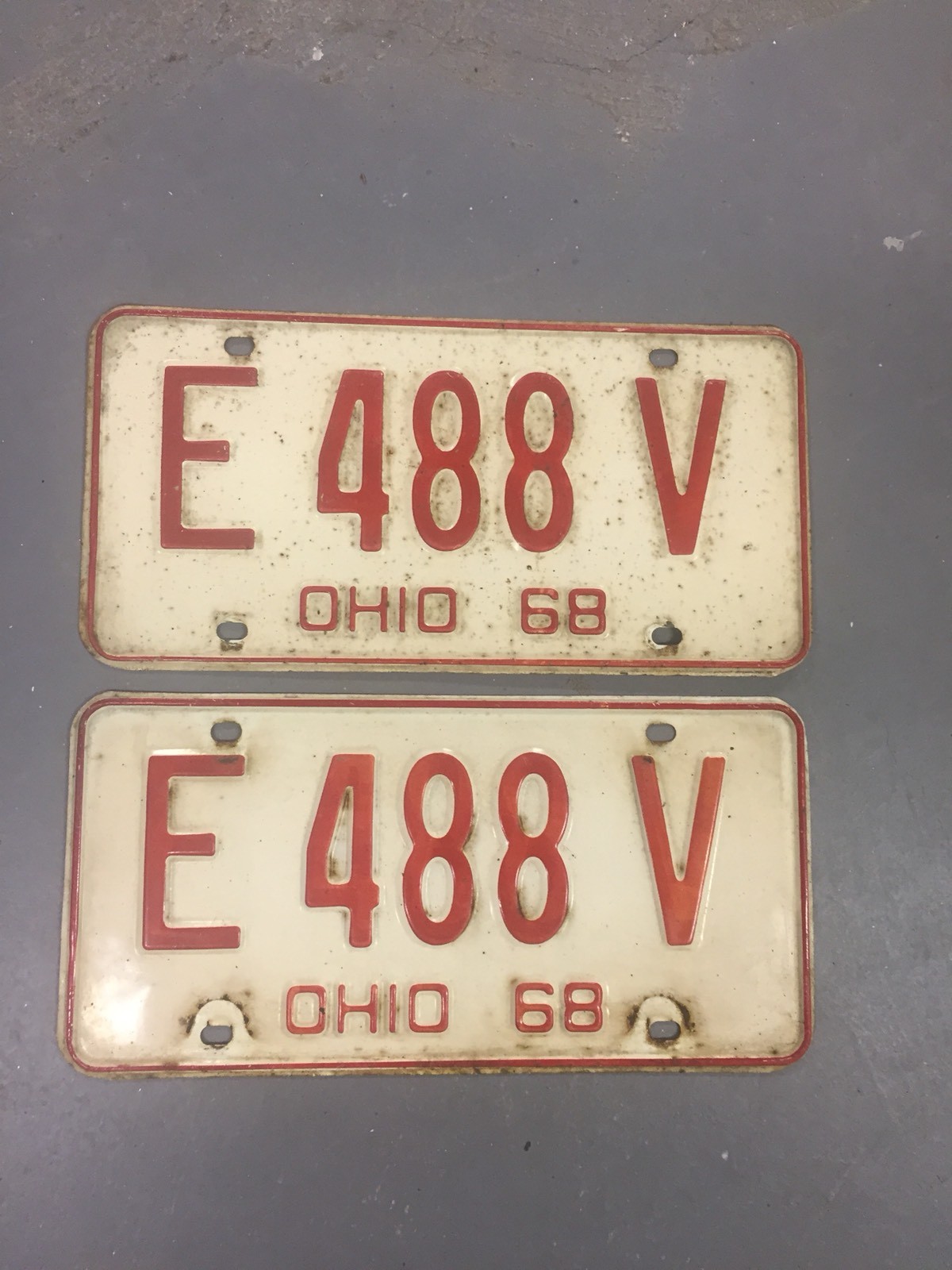 PAIR VINTAGE 1968 OHIO License Plates | eBay