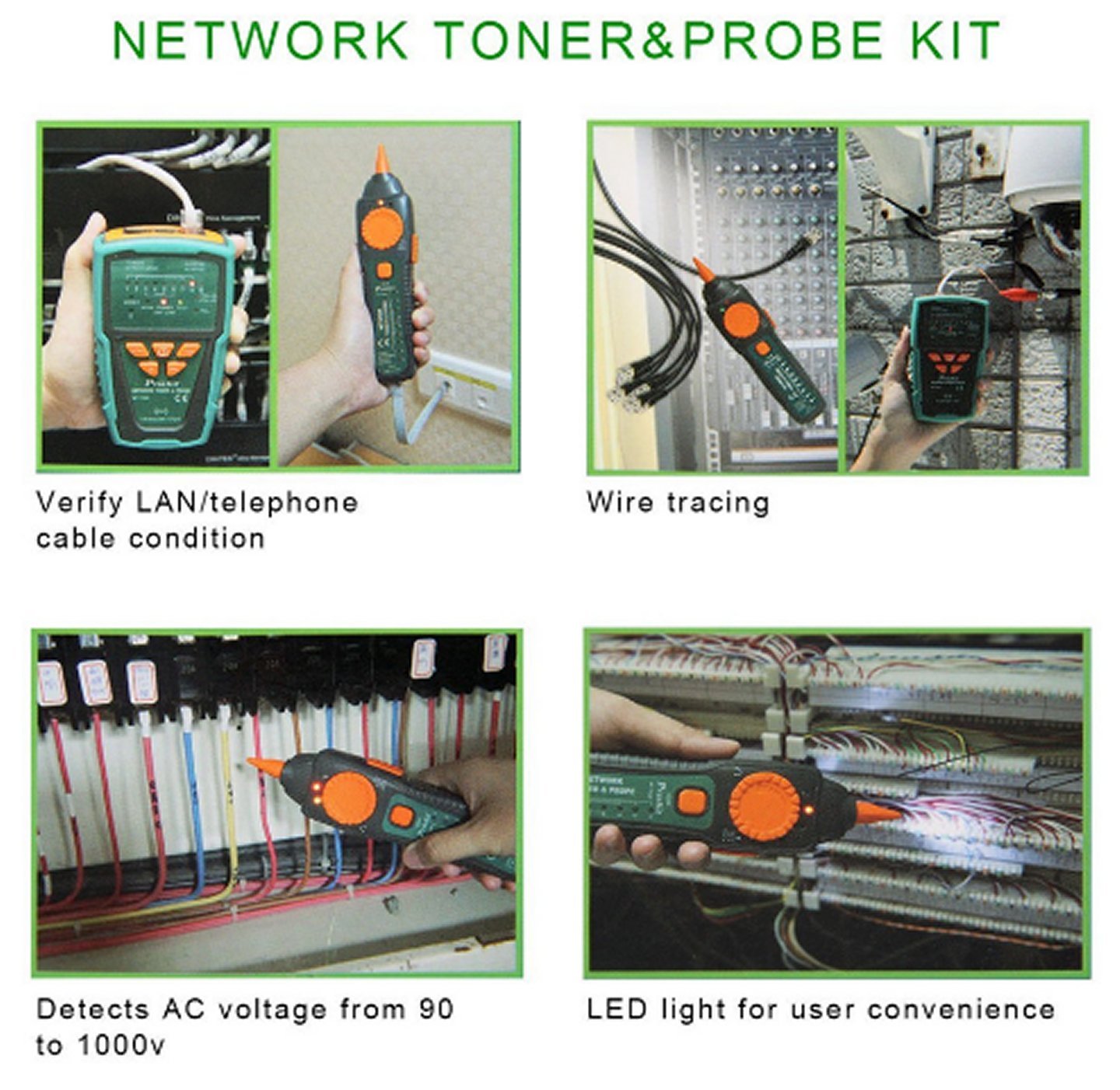 Pro'sKit MT-7028 Network Toner Probe Kit Audio Network Check Line ...